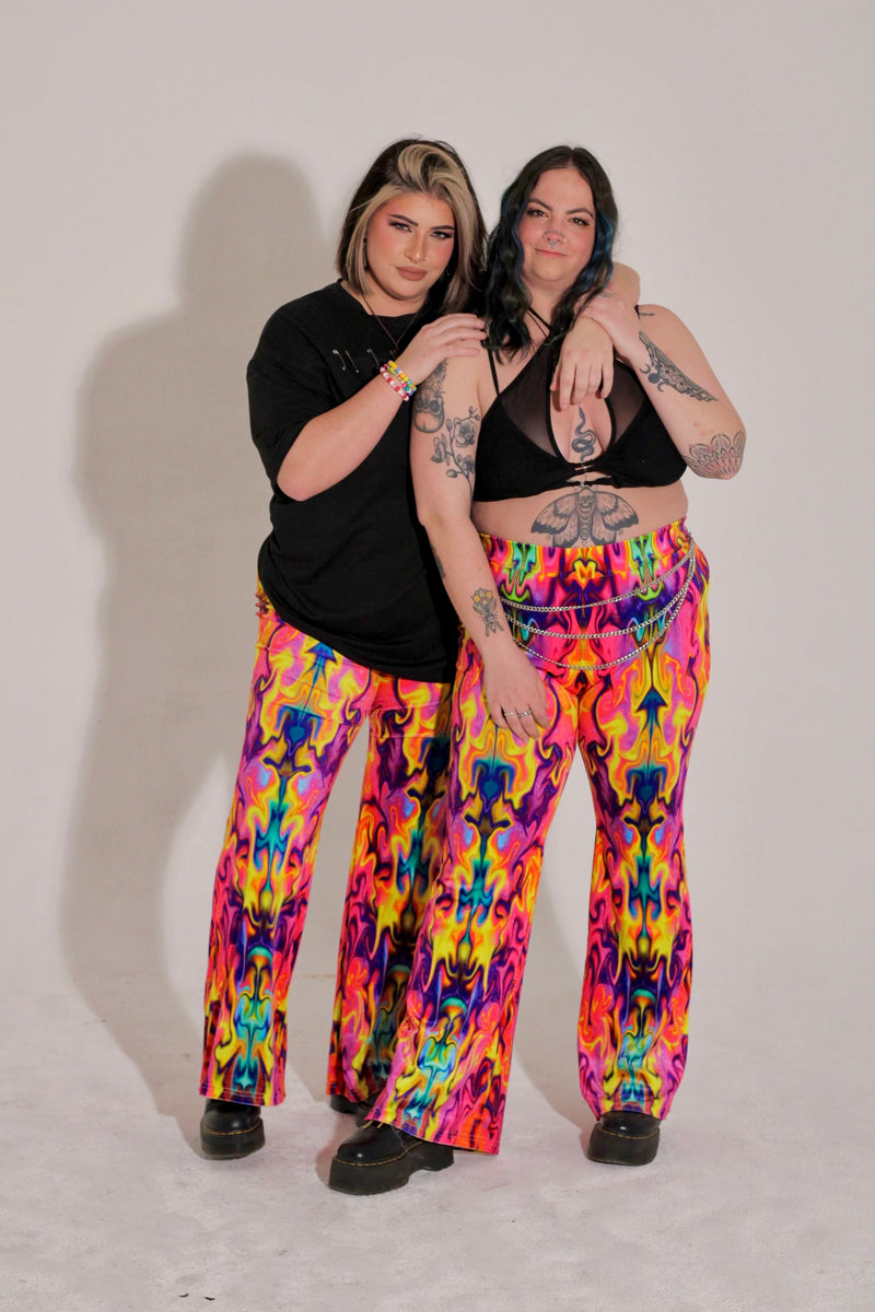 Neon Disco Velvet Flares – GlowiiScape
